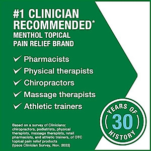 Biofreeze Pain Relief Roll-On, Arthritis Pain Reliver, Knee & Lower Back Pain Relief, Sore Muscle Relief, Neck Pain Relief, FSA Eligible, 2 Pack (3 FL OZ Biofreeze Menthol Roll-On)