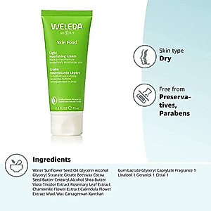 Weleda Skin Food Light Nourishing Body Cream 2.5 Fluid Ounce, Plant Rich Hydrating Moisturizer with Chamomile, Calendula and Pansy