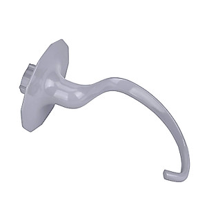 Lawenme Dough Hook for KitchenAid Mixer- K5ADH Coated C Dough Hook Attachments for 5 Quart Bowl-Lift Stand Mixers K4SS K5SS KSM5 KSM50 (Grey)