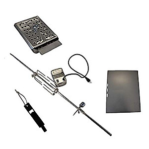 AMS Fireplace Lion 32" Natural Gas Grill Package with Double Access Door Refrigerator, Rotisserie Kit, Smoker Box, Grill Cover, Griddle & Griddle Remover.