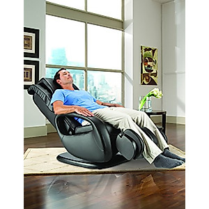 Human Touch WholeBody 5.1 Full Body Massage Chair Recliner Living Room Chair w/ Retractable Ottoman- Personal Professional-Grade Stress + Muscle Pain Relief for Foot Leg Back Neck Massager - Black