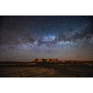 Night Sky Photography Print (Not Framed) Picture of Milky Way Above Mesa in Arizona Desert Space Wall Art Southwestern Decor (11" x 14")