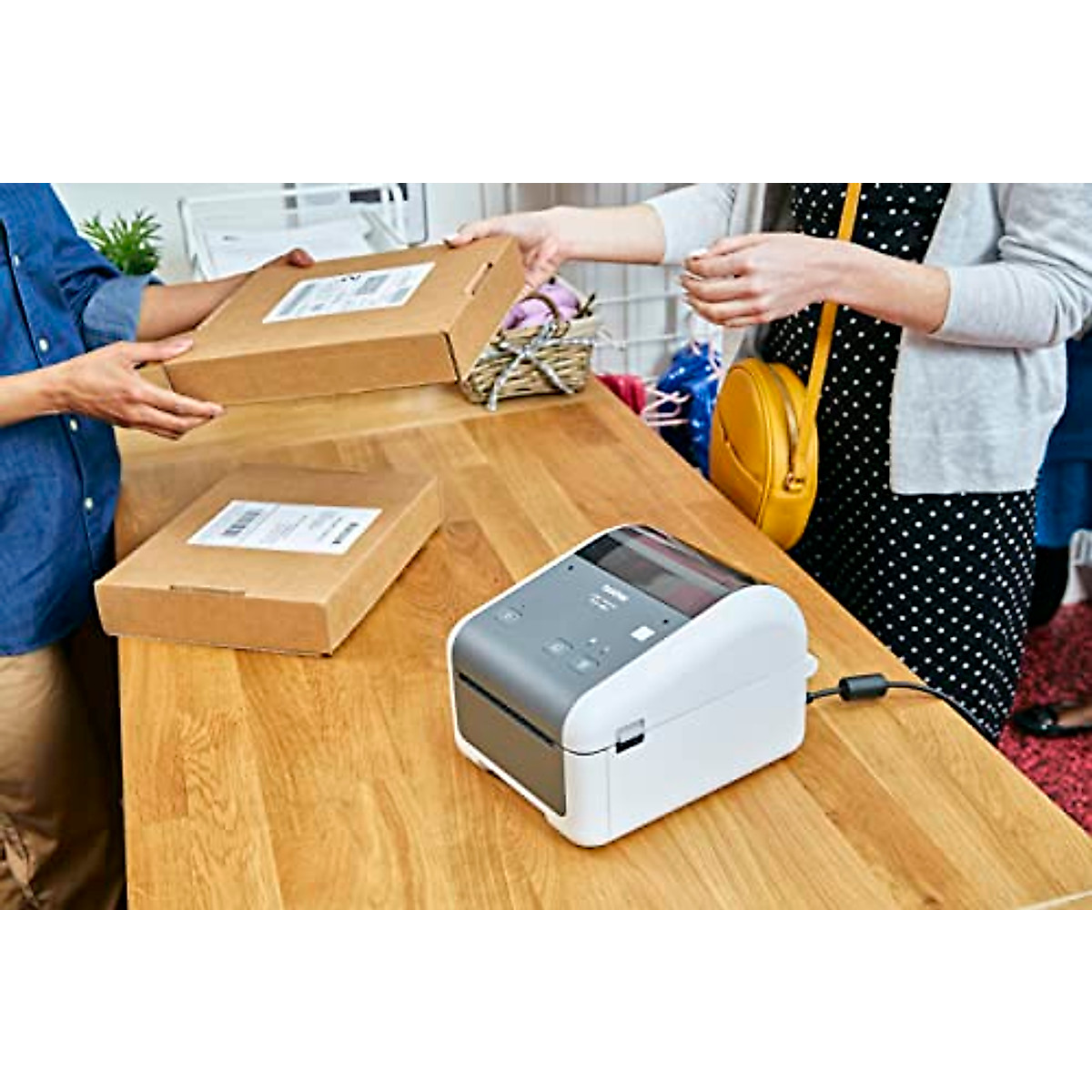 Brother TD-4520DN Entry Level Direct Thermal Desktop Printer, Print Labels and Receipts, 300 dpi, 6ips, USB 2.0