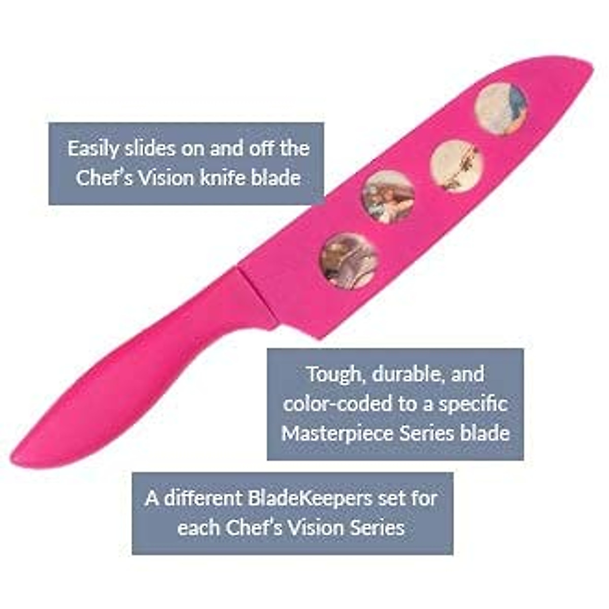 CHEF'S VISION Masterpiece Knife Set Bundle With Matching Masterpiece BladeKeeper Blade Covers