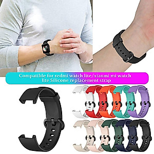 SANTITY Smart Watch Silicone Strap Compatible for Xiaomi Mi Watch Lite/Redmi Watch Lite - Smart Watch Bands for Men Ladies - for Xiaomi Smart Watch Bracelet Replacement Accessories