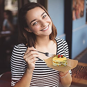 200Pcs Paper Food Trays Disposable, 1LB Paper Food Boats, Recyclable Eco Friendly Kraft Brown Paper Food Tray for Hot Dog Nacho