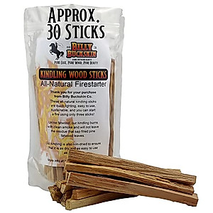 Kiln Dried Kindling Wood Sticks | Ready to Use Starter Firewood | The Perfect Size to Start Fires | All-Natural Firestarter Firewood | Approx. 30 Sticks per Bag