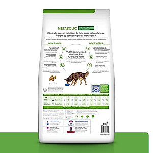 Hill's Prescription Diet Metabolic Weight Management Chicken Flavor Dry Dog Food, Veterinary Diet, 27.5 lb. Bag