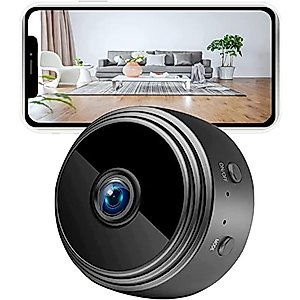 1080P Magnetic WiFi Mini Camera for Home Office Security, Indoor Camera with Motion Detection Night Vision[Spy Camera][Hidden Camera]