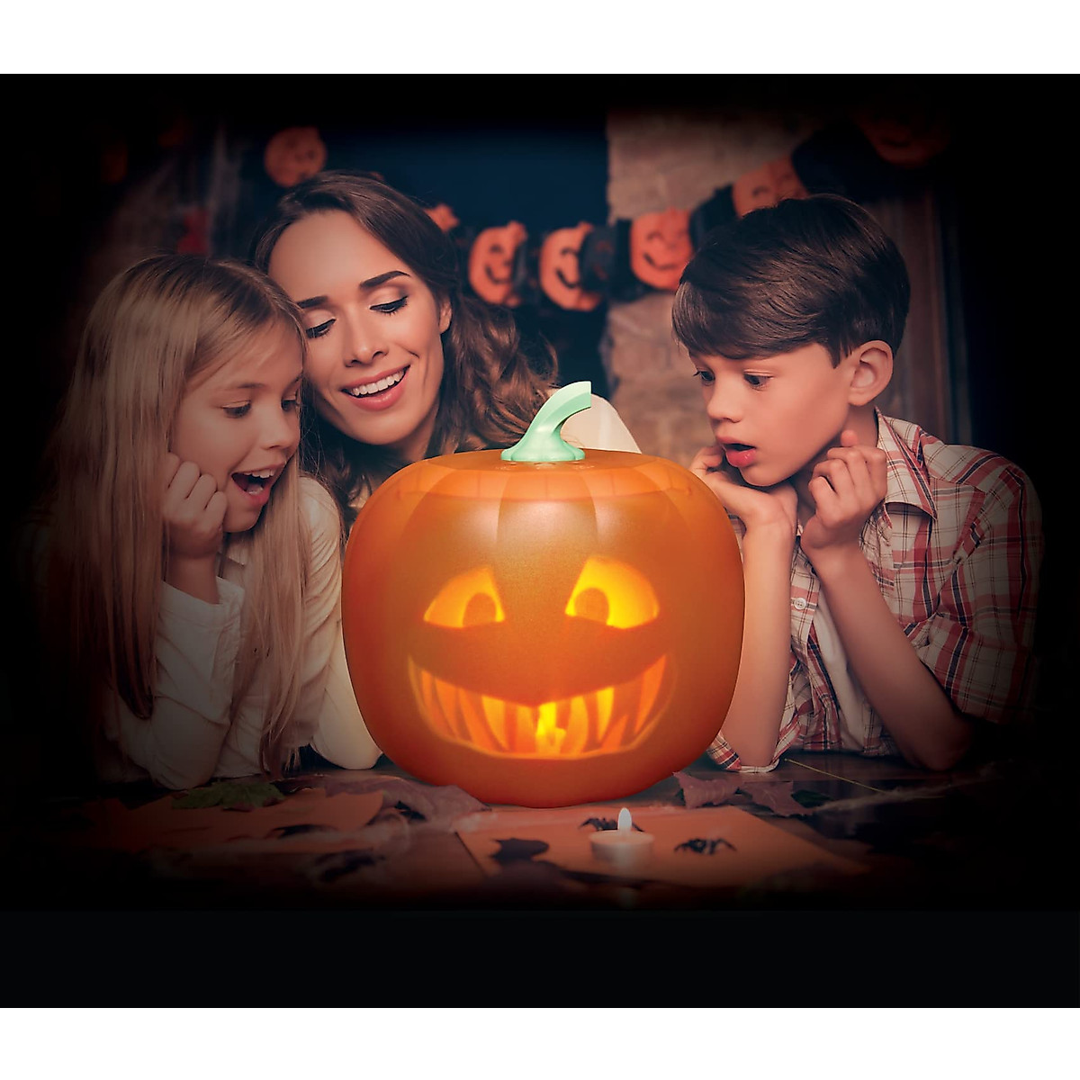 Mindscope Jabberin Jack Talking Animated Pumpkin with Built in Projector & Speaker Plug'n Play