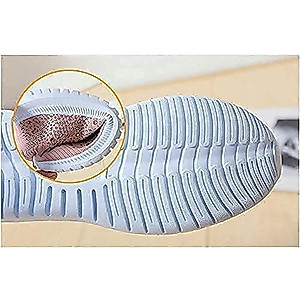 Women's Crystal Sock Sneakers Slip-on Comfy Athletic Running Walking Gym Shoes (Black,9)