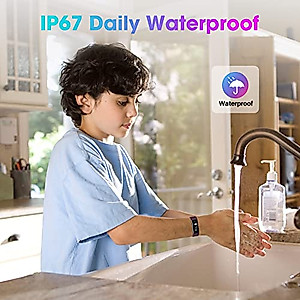 EURANS Kids Fitness Tracker for Boys Girls Teens, Daily Waterproof Activity Tracker with Heart Rate & Sleep Monitor, Alarm Clock, Calorie Counter, Step Counter