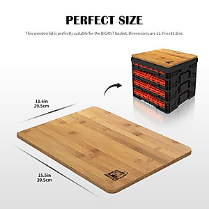 BIGANT Wooden Cutting Board – Heavy Duty Butcher Block for Chopping Meat, Cheese, and Vegetables. Perfect for Kitchen or Travel Use (11.5 x 15.5)