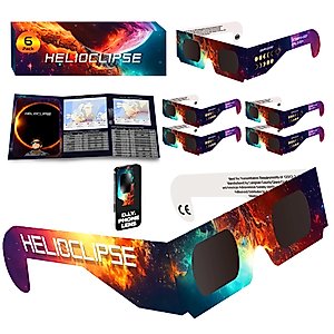 Solar Eclipse Glasses AAS Approved 2024 - [6 Pack] Trusted for Direct Solar Eclipse Viewing - ISO 12312-2 & CE Certified
