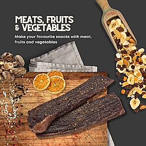 Biltong Boss Biltong Maker and Drying Cabinet, Food Dehydrator with Full Temperature Control, 10 Tray Capacity, for Meat, Vegetables and Fruits, Silver (800w)