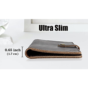 Wallets for Women Leather Card Organizer Ladies Slim Wallet Purse (Coffee)