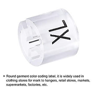 MECCANIXITY Clothes Hanger Marker XL Fit 3.5mm Rod for Garment Color Coding Clear Count 100