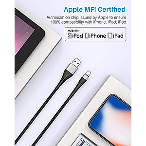 Apple MFi Certified iPhone Charger Cable 3ft, 2Pack Lightning Cable 3 Foot, High Fast/Data Sync 3 Feet Apple Charging Cable Cord for Apple iPhone 13/12/11 Pro/11/XS MAX/XR/8/7/6s/6/Plus/5,iPad