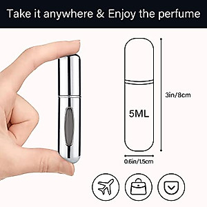 Mini Refillable Perfume Atomizer Bottle - Portable Refillable Spray, Atomizer Perfume Bottle, Scent Pump Case, Perfume Atomizer Refillable Travel (5ml, 4 Pack)