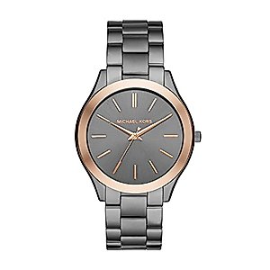 Michael Kors Men's Analog-Quartz Watch with Stainless-Steel Strap, Grey, 22 (Model: MK8576)