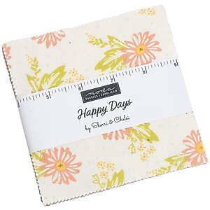 Happy Days Charm Pack by Sherri & Chelsi; 42-5-inch Precut Fabric Quilt Squares
