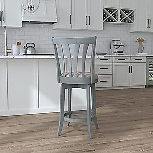 Hillsdale Furniture Hillsdale Savana Swivel Counter Stool, Blue