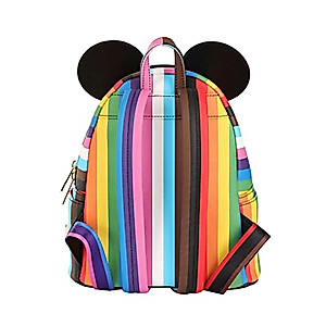 Loungefly Mickey Mouse Pride Backpack, Rainbow Flag Bag, Pride Bags for LGBT Pride Month, Rainbow Striped Gifts & Accessories