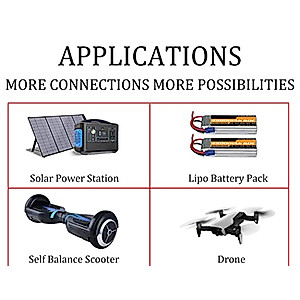 HCFeng10AWG SAE to M-C-4 Adapter Cable with SAE Polarity Reverse Adapter Conector,Solar Panel to SAE Adapter Cable SAE PV Extension Cable to Solar Panels for RV Panel Solar (55CM/1.8FT)