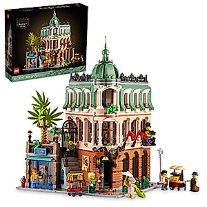 LEGO Icons Boutique Hotel 10297 Modular Building Display Model Kit for Adults to Build, Set with 5 Detailed Rooms Including Guest Rooms and Gallery