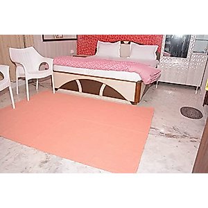 Rajputana Export Handmade Braided Rectangle Shape Cotton Rug/Rugs for Bedroom/Cream Rug/Cotton Rug/Organic Rug/Handmade Rug (Black, 4x6 Ft.)