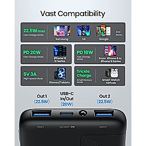 [2 Pack] INIU Portable Charger, 22.5W PD3.0 QC4.0 USB C Fast Charging 10500mAh LED Display Power Bank, Battery Pack with Phone Holder for iPhone 14 13 12 Samsung S20 Google LG AirPods iPad Tablet etc.