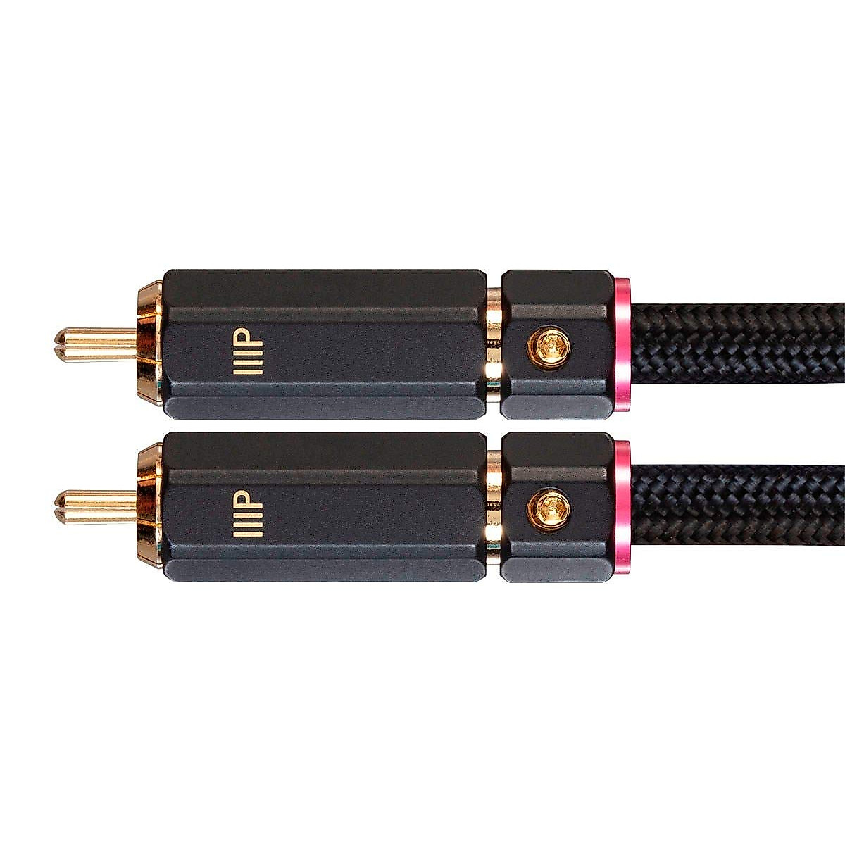Monoprice 3.5mm to 2-Male RCA Adapter Cable - 15 Feet - Black, Gold Plated Connectors, Double Shielded with Copper Braiding - Onix Series