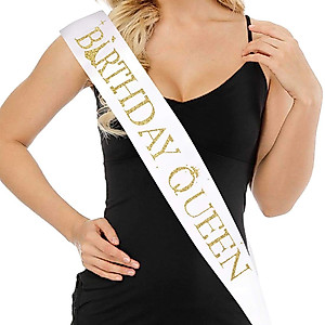 DJDZ 4 Pack White Blank (Plain) Satin Sash Party Accessory for Party,Wedding Decorations and DIY - Design Your Own Sash (White)