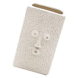 BESPORTBLE Kitchen Utensil Holder Human Face Shape Ceramic Kitchen Utensil Storage Organizer Caddy Kitchen Tool Holder for Forks Spoons Tableware