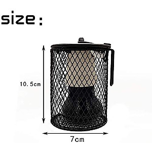 Tiyano 100W Ceramic Heat Emitter Reptile Heat Lamp Bulb No Light Emitting Brooder Coop Heater with Anti-bite Iron Tube & Shade of Pet Safety Heat Lamp