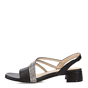 LifeStride Womens Joy Strappy Heeled Sandal, Black, 9 US