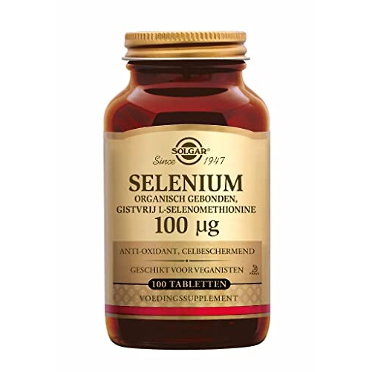 Solgar Yeast-Free Selenium 100 mcg - 100 Tablets - Supports Antioxidant & Immune System Health - Non-GMO, Gluten Free, Dairy Free, Kosher - 100 Servings