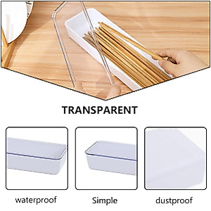 Cabilock 1pc Utensils Tray Holder Cover Lid for Lid, Spoon Dinnerware Drainer Countertop Home Chopstick Rack with Flatware Drawer Organizer Cutlery Tableware Organizer, Sink