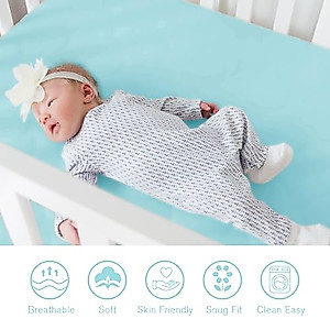 Little Grape Land Crib Sheets for Girls and Boys, 2pk Baby Crib Fitted Sheet for Standard Size Crib and Toddler Mattress, Super Soft Baby Sheet (Safari)