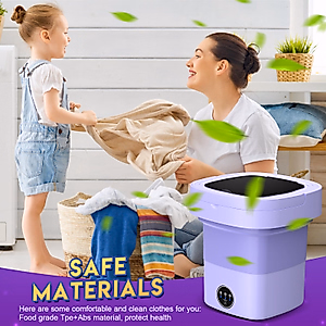 Portable Washing Machine with Upgraded 11L Capacity and Foldable Design, 3 Modes Mini Washing Machine for Deep Cleaning Underwear, Baby Clothes. Ideal for Use in RVs, Apartments, Dorms and Hotels