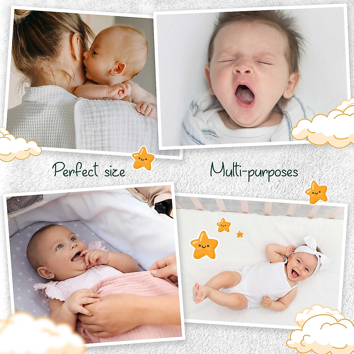 Pavo Personalized Safari Baby Blanket - Jungle Animals Baby Blanket - Customized Animals On Air Balloon - includes Bib & Onesie Option - Personalized Baby Gifts for Christmas, Thanksgiving, Shower