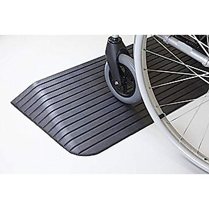 ScinoTec 2" High Solid Rubber Power Wheelchair Scooter Threshold Entry Ramp Doorway 1 Pack 43.3" x 16" x 2"(H) (2" Rise, 1 Pack-Black)