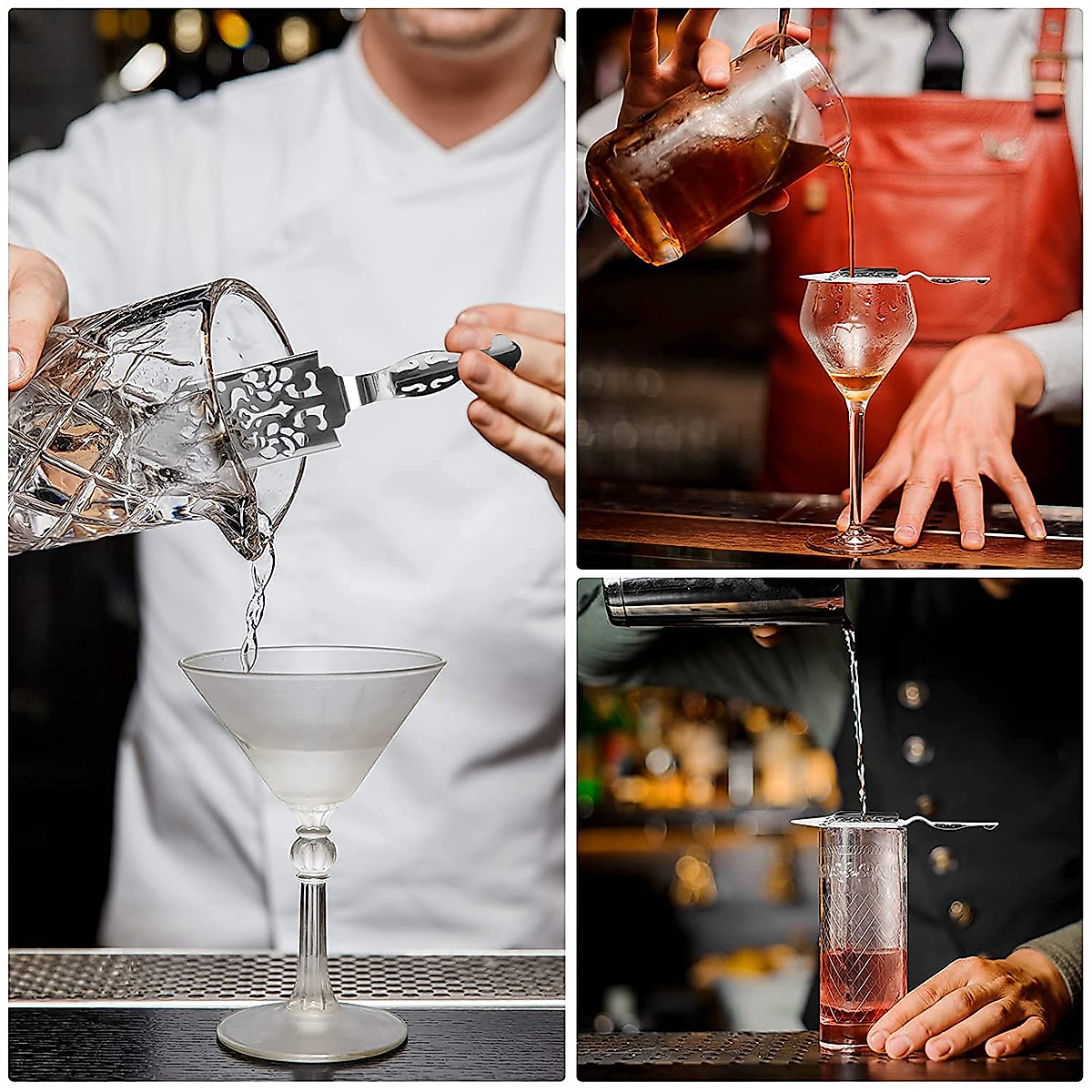 Absinthe Spoon Stainless Steel Absinthe Fountain Accessory Absinthe Dripper for Absinthe Glasses Sugar Cube Silver