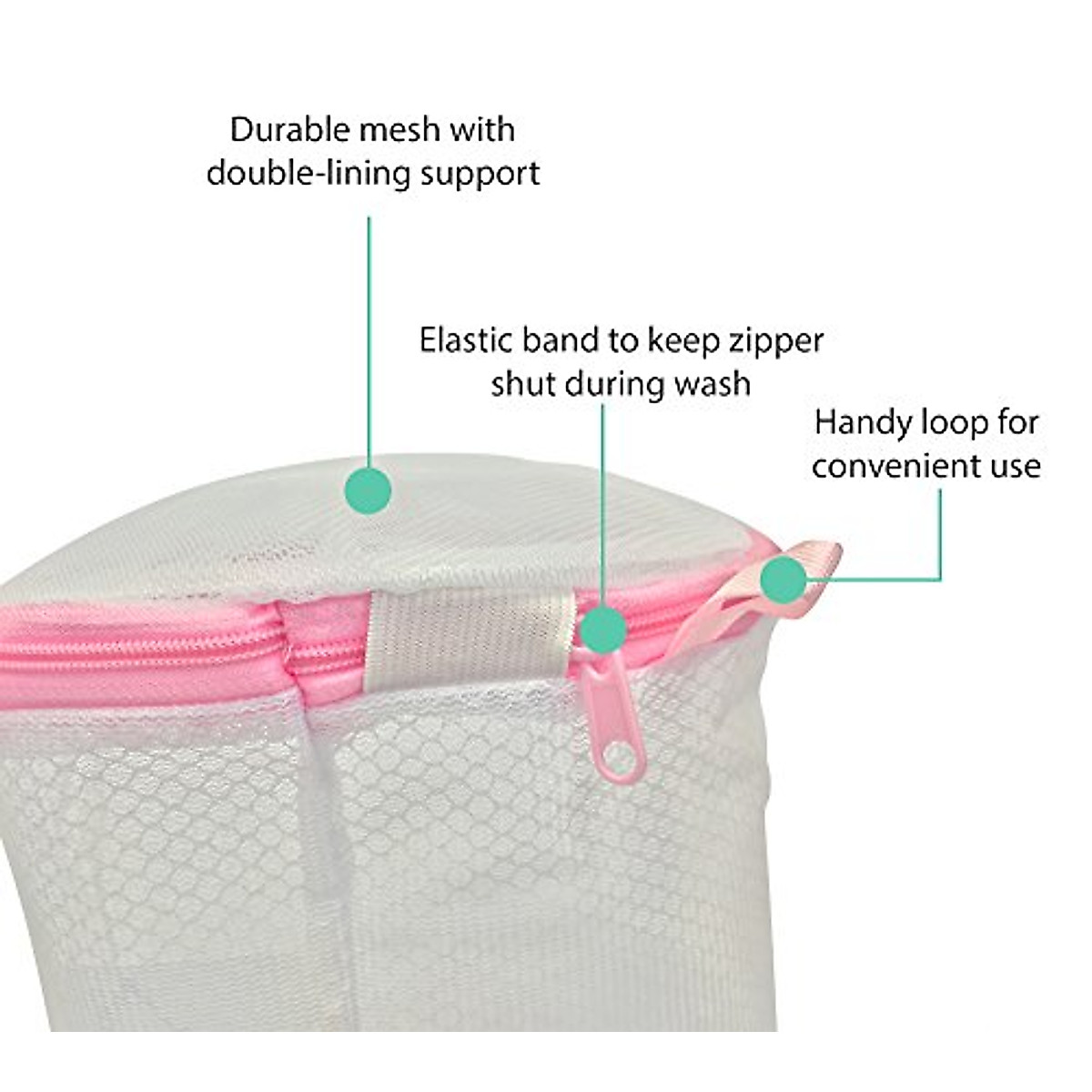 3-Pack of Premium Bra Wash Bags for Delicates - Double-Wall Protection Laundry Bags are Best for Protecting Delicates, Lingerie, and Socks