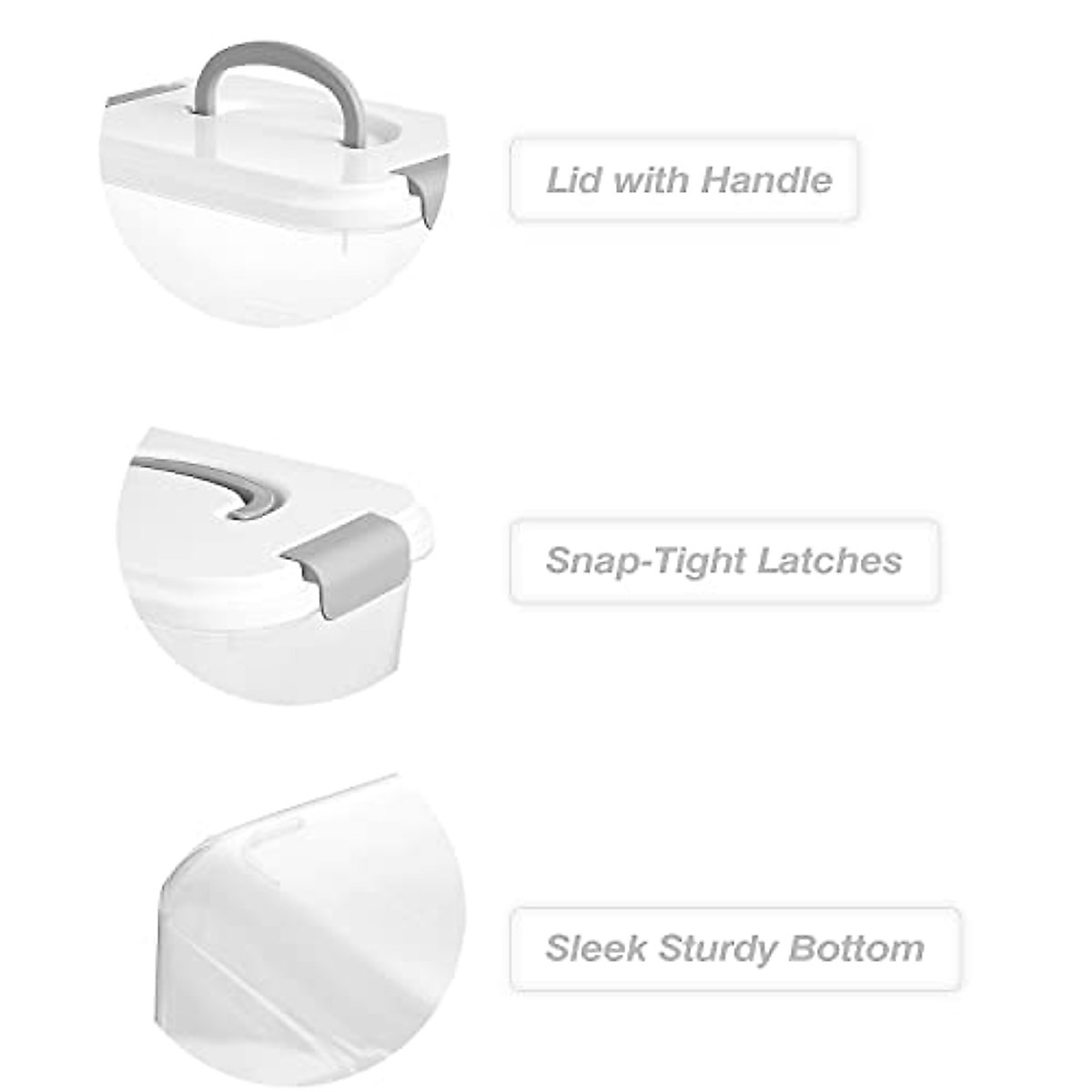 YYXB 8 Pack Clear Latch Box/Bins with Handle and Lid, Plastic Stackable Latching Box for Storage, Multi-Purpose, 5L/5.5 Quart