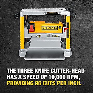 DEWALT Benchtop Planer, 15-Amp, 12-1/2-Inch, 3-Knife Cutter, 20,000 RPM, Corded (DW734)