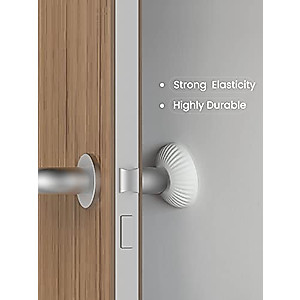 UGREEN Door Stopper Wall Protector Door Bumper Knob Shield Handle Guard Self Adhesive for Bedroom, Kitchen, Office, White 2 Pack