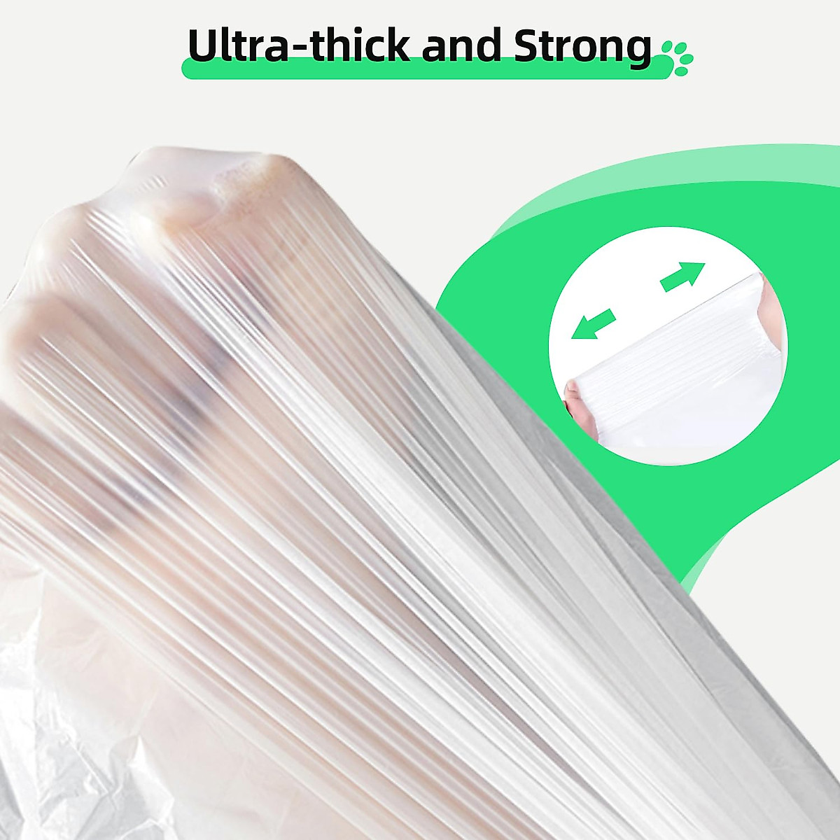 KropBom 120 Count Waste Drawer Liners Bags Compatible with Litter Box Robot 4 and 3, Thick Self-cleaning Cat Litter Box Liners refill with Drawstring Heavy Duty 10-12 Gallons of Capacity