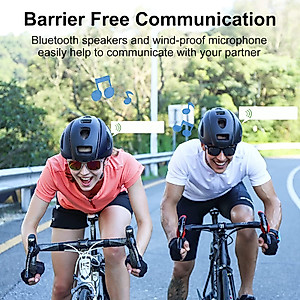 Smart4u SH55M Smart Bluetooth Bike Helmet with Speakers & Built-in Microphone, Bike Helmet with Smart Turn Signals, Fall Detection, CE CPSC Certified, Bike Helmet with Rear Light for Adults Men Women