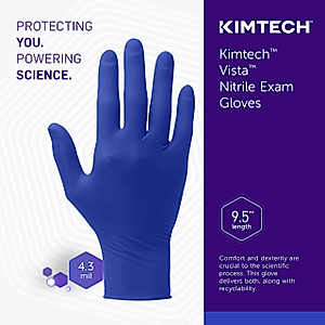 Kimtech™ Vista™ Nitrile Exam Gloves (62826) 4.3 Mil, Ambidextrous, 9.5”, S, 200 Nitrile Gloves / Box Blue